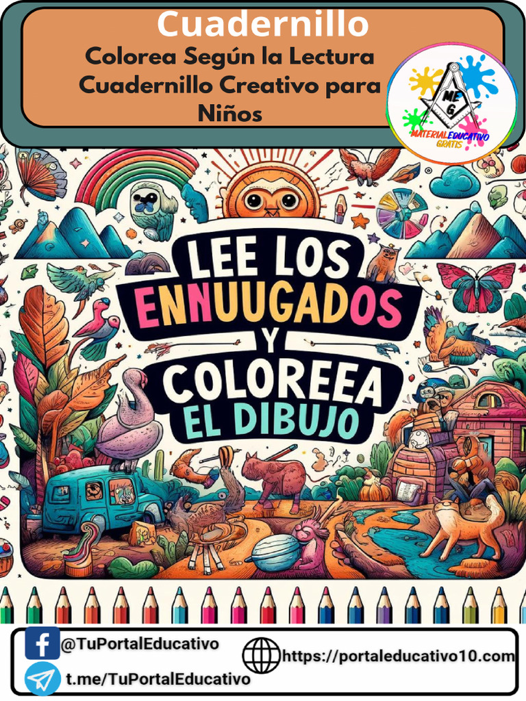 Colorea Según La Lectura Cuadernillo Creativo para Niños ...