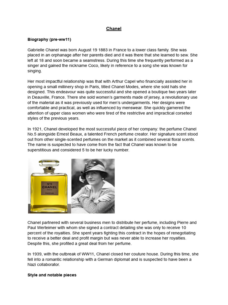 Chanel research project | PDF | Clothing | Softlines (Retail)