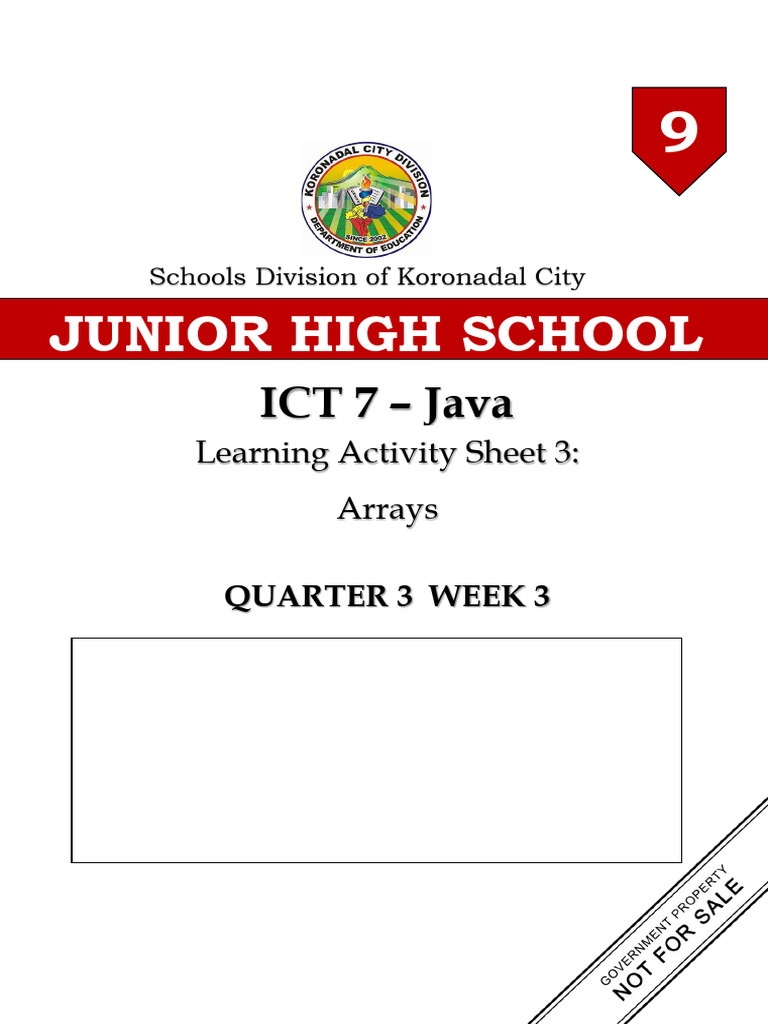 LAS-ICT7-JAVA-Q3-LAS-3 | PDF | Computing | Software Engineering