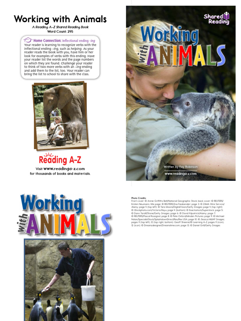 Working With Animals | PDF | Animals And Humans | Zoology