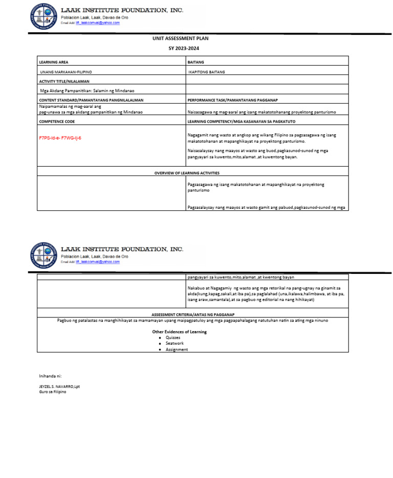 Unit Assesment G7 Map | PDF