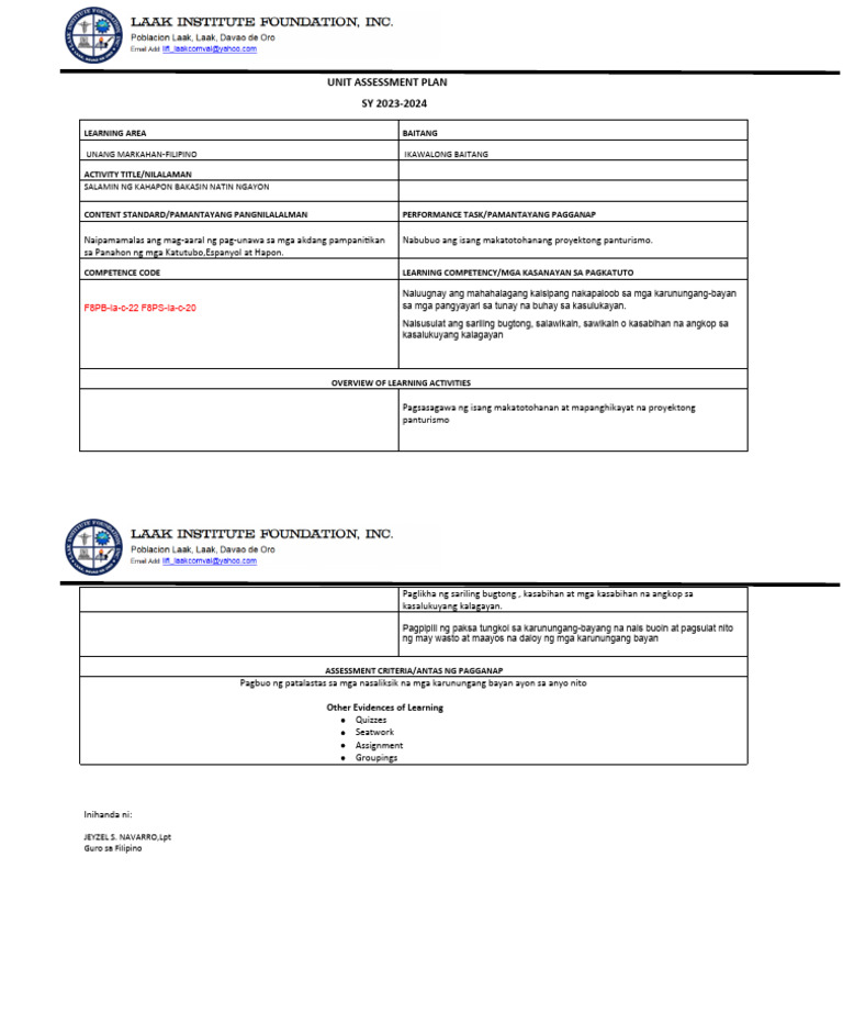 Unit-Assessment G8 Map | PDF