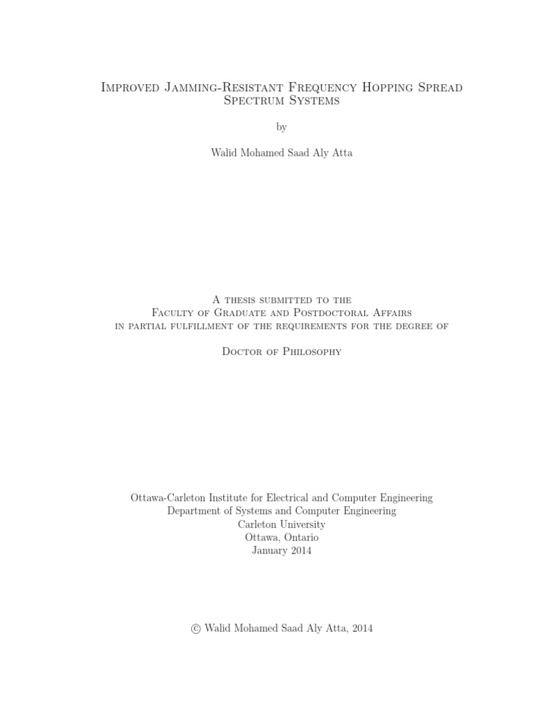 Atta Improvedjammingresistantfrequencyhoppingspread | PDF | Modulation | Channel Access Method