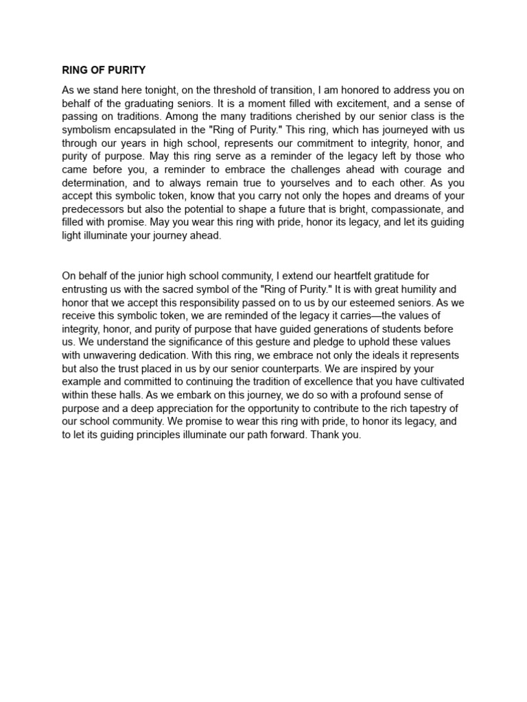 RING OF PURITY | PDF