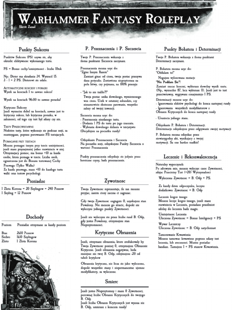Warhammer 4ed Skrót Zasad | PDF