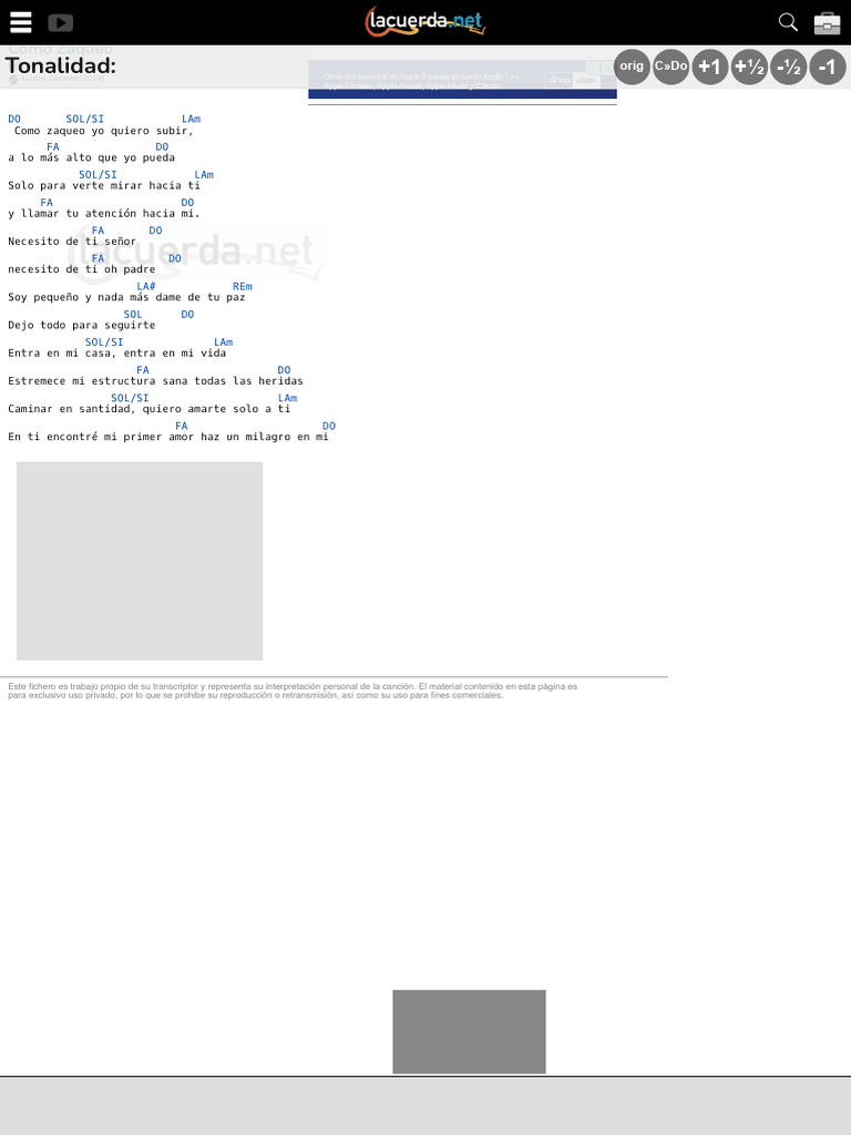 COMO ZAQUEO, Aline Barros Acordes 3 | PDF