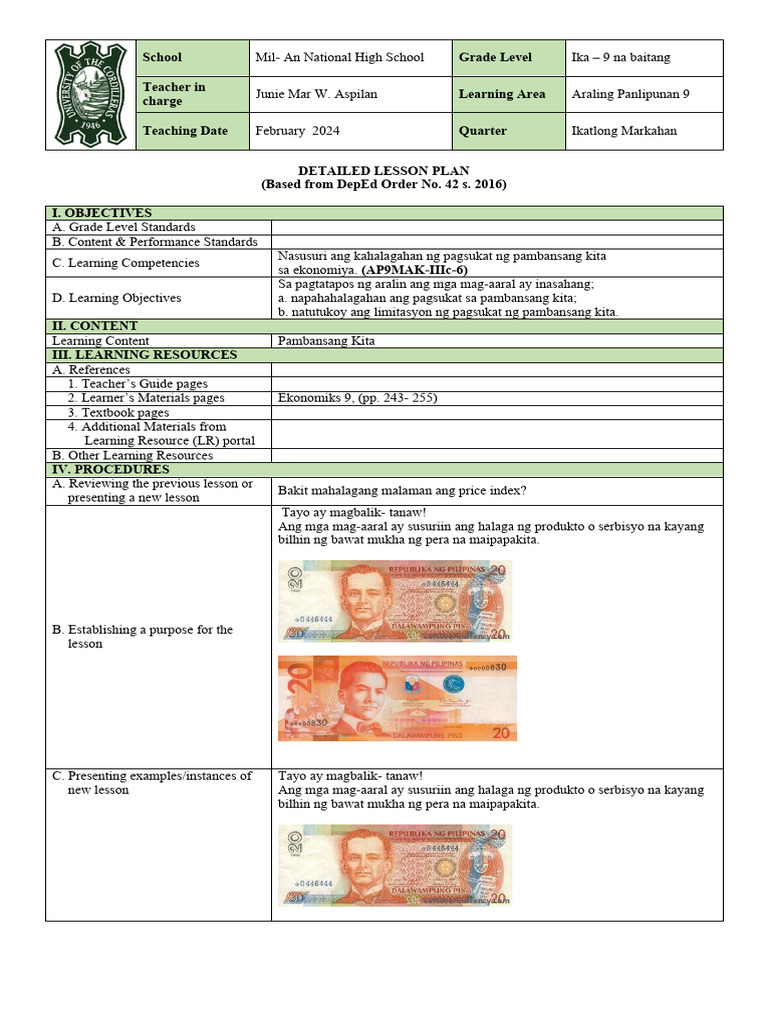 Implasyon LP1 Draft | PDF