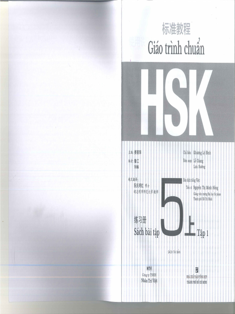 bài tập giáo trình chuẩn hsk5 thượng | PDF