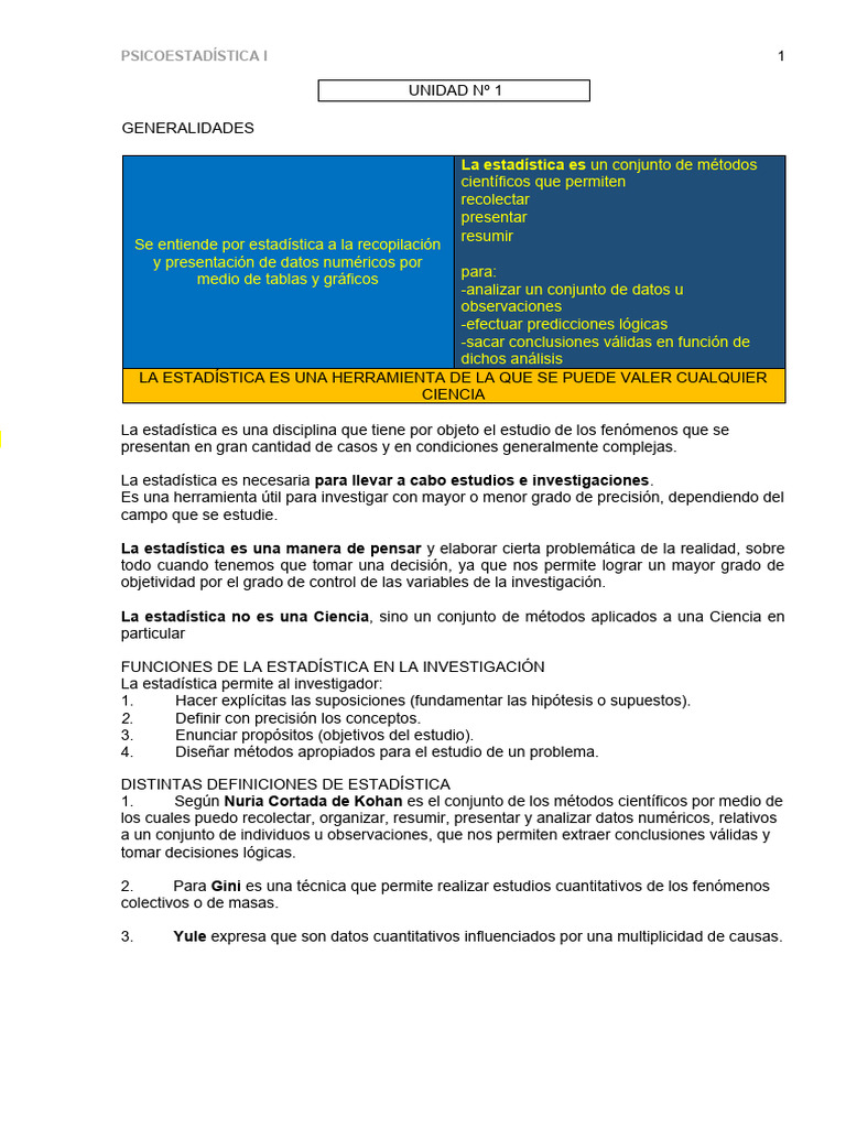 Unidad 1 - Introduccion-2024 | PDF | Estadísticas | Nivel de medida Unidad 1 - Introduccion-2024 | PDF | Estadísticas | Nivel de medida
