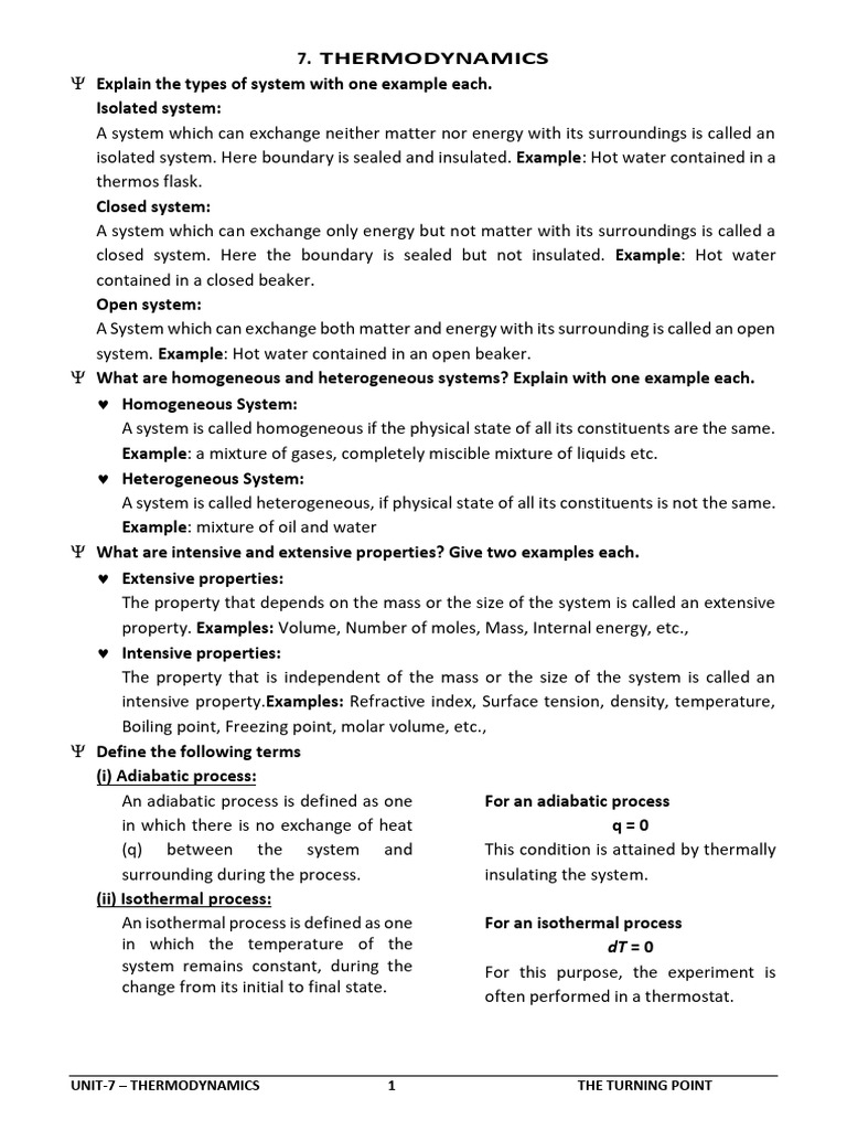 7 THERMODYNAMICS 2023 | PDF | Heat | Mixture