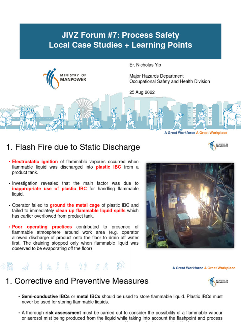 Flash Fire Risks in Flammable Liquid Handling | PDF | Electrostatic ...