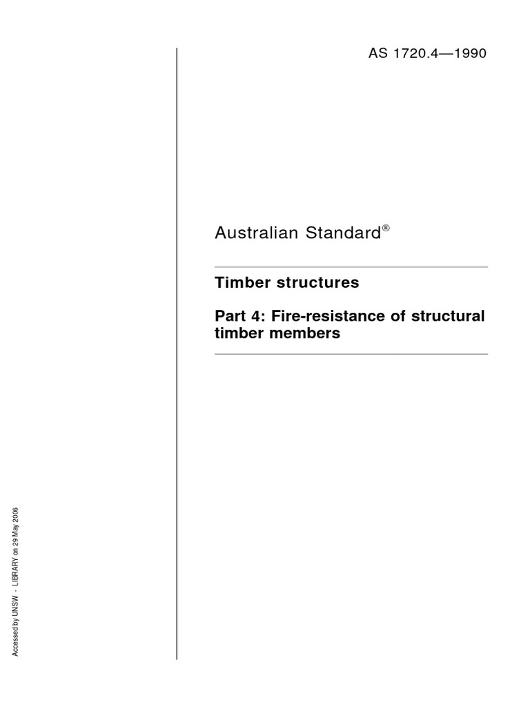 Australian Standard: Timber Structures Part 4: Fire-Resistance of ...