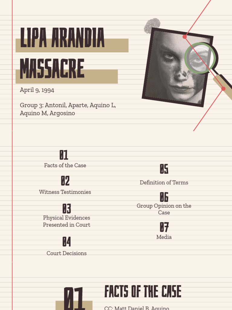 Lipa Arandia Massacre Overview | PDF | Planets | Planets In Astrology