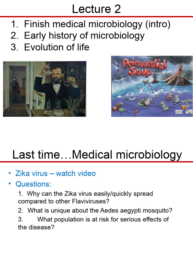 Lect 2 History of Micro, Evolution of Life | PDF | Microbiology | Microorganism