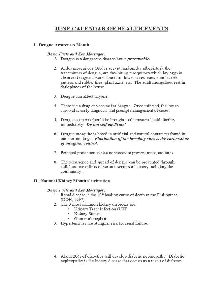 June Health Awareness Events | PDF | Prostate Cancer | Prostate ...