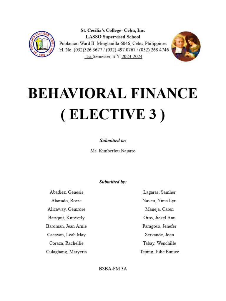 Behavioral Finance | PDF | Investing | Mindset