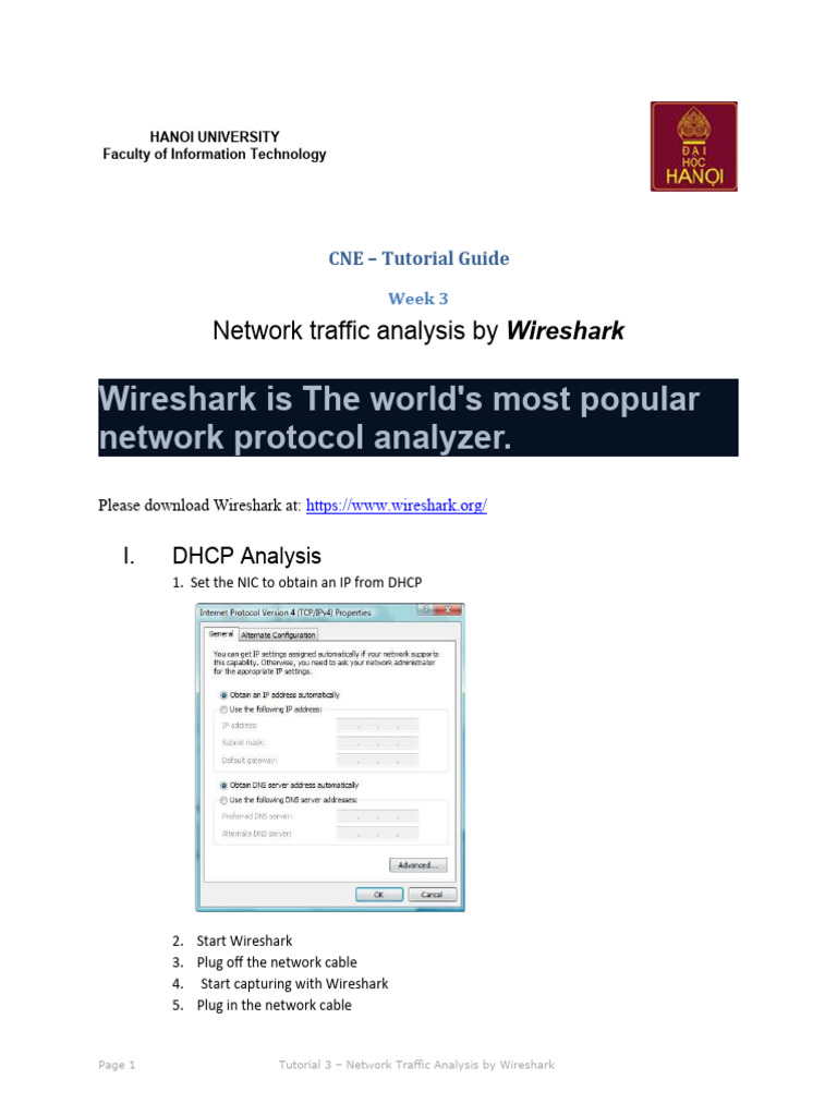 CNE tutorial 03 - Wireshark_updated | PDF