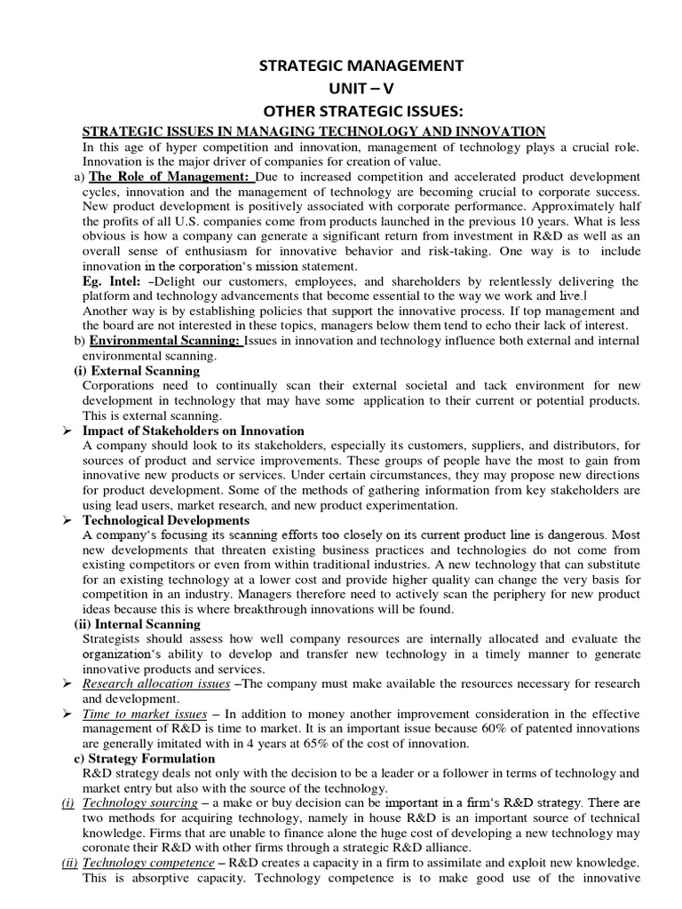 Strategic Management Unit 5 | PDF | Strategic Management | Advertising