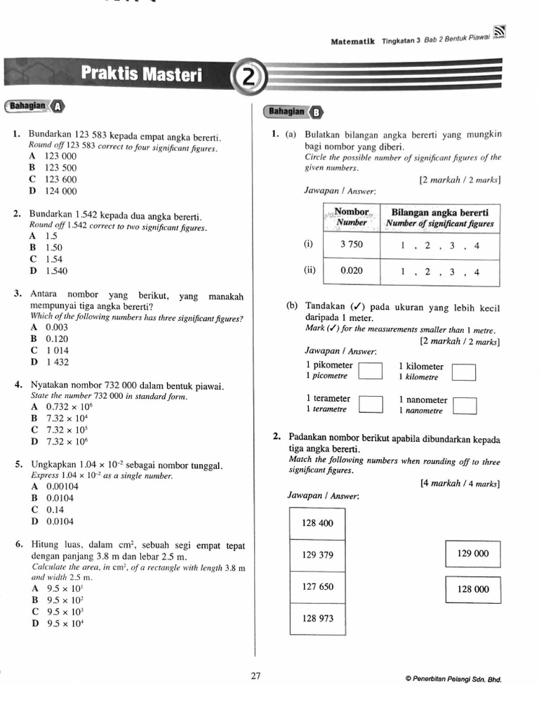 Bentuk Piawai Praktis Masteri 2 | PDF