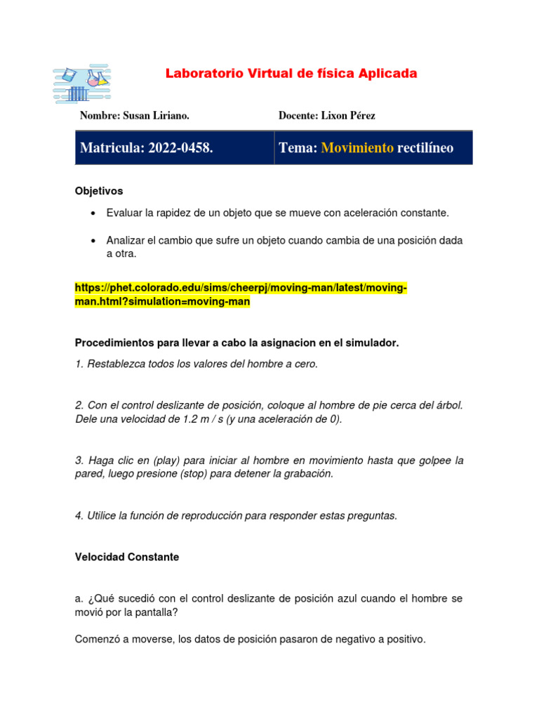 Lab Prac 2 | PDF | Pendiente | Aceleración
