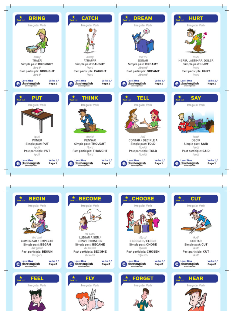 Level 1 Verbs 2 STUDENTS | PDF