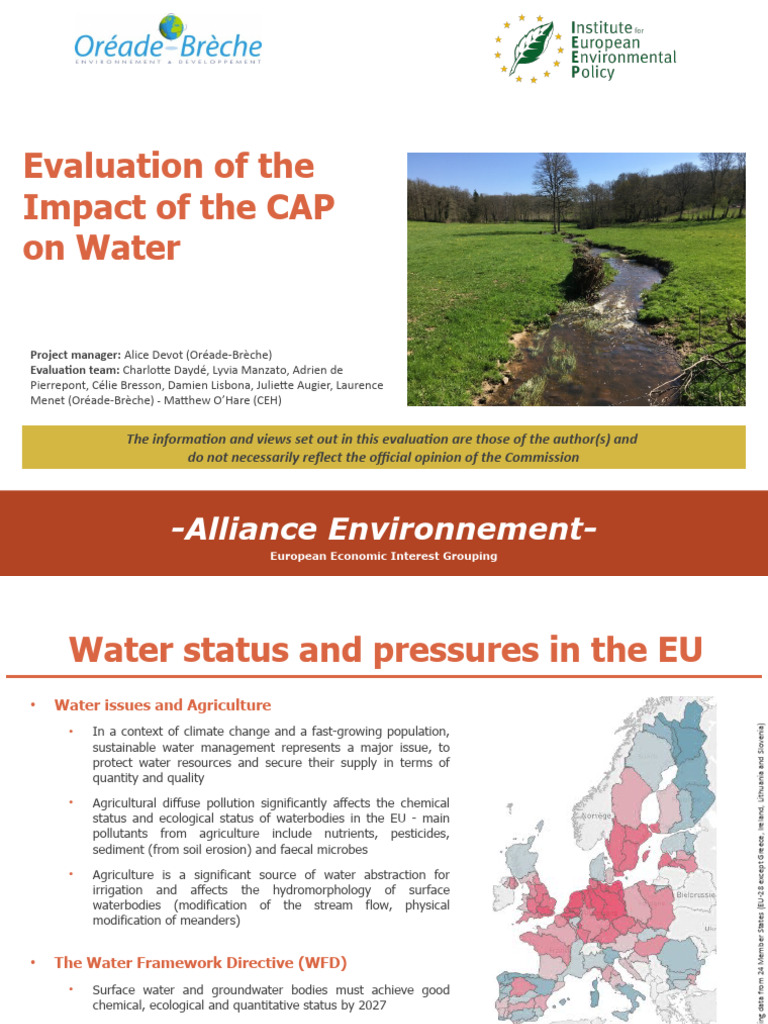 Ext Eval Water Presentation 2020 en 0 | PDF | Agriculture | Organic Farming