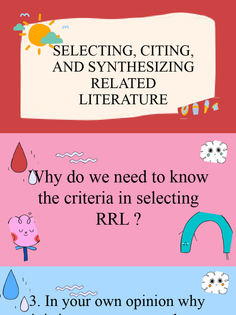 Selecting and Citing Literature for RRL | PDF | Citation | Science