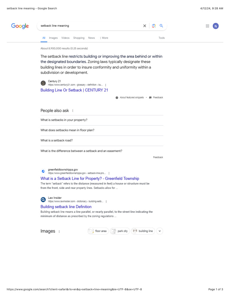 Setback Line Meaning - Google Search | PDF
