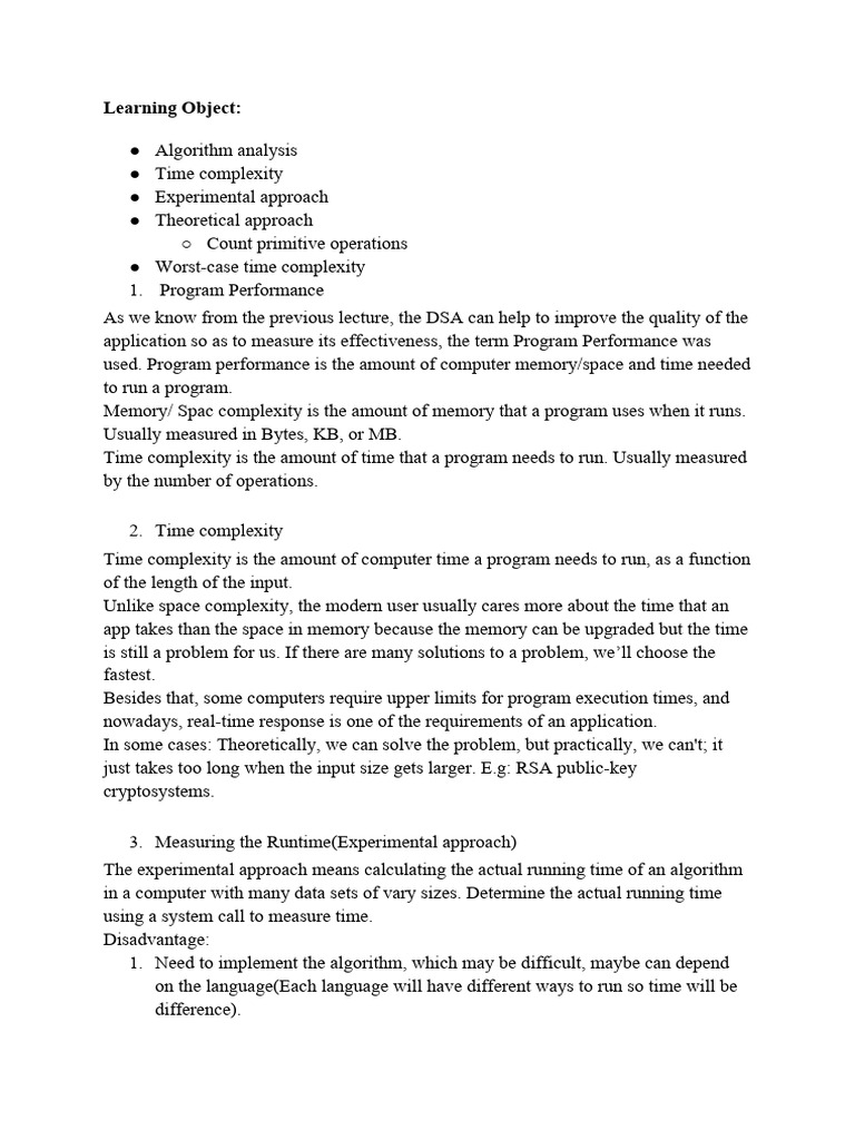 Week 2 3 Analysis Of Algorithms Pdf Time Complexity Computer