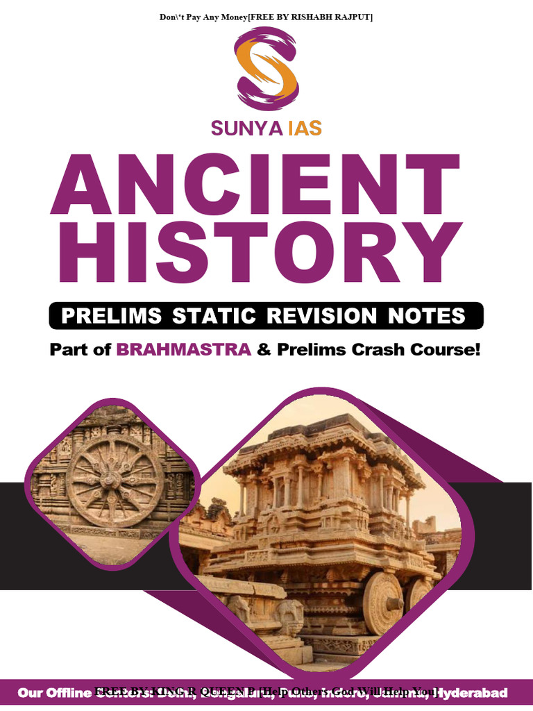 Ancient History - Sunya Prelims2024Notes KING R QUEEN P | PDF ...