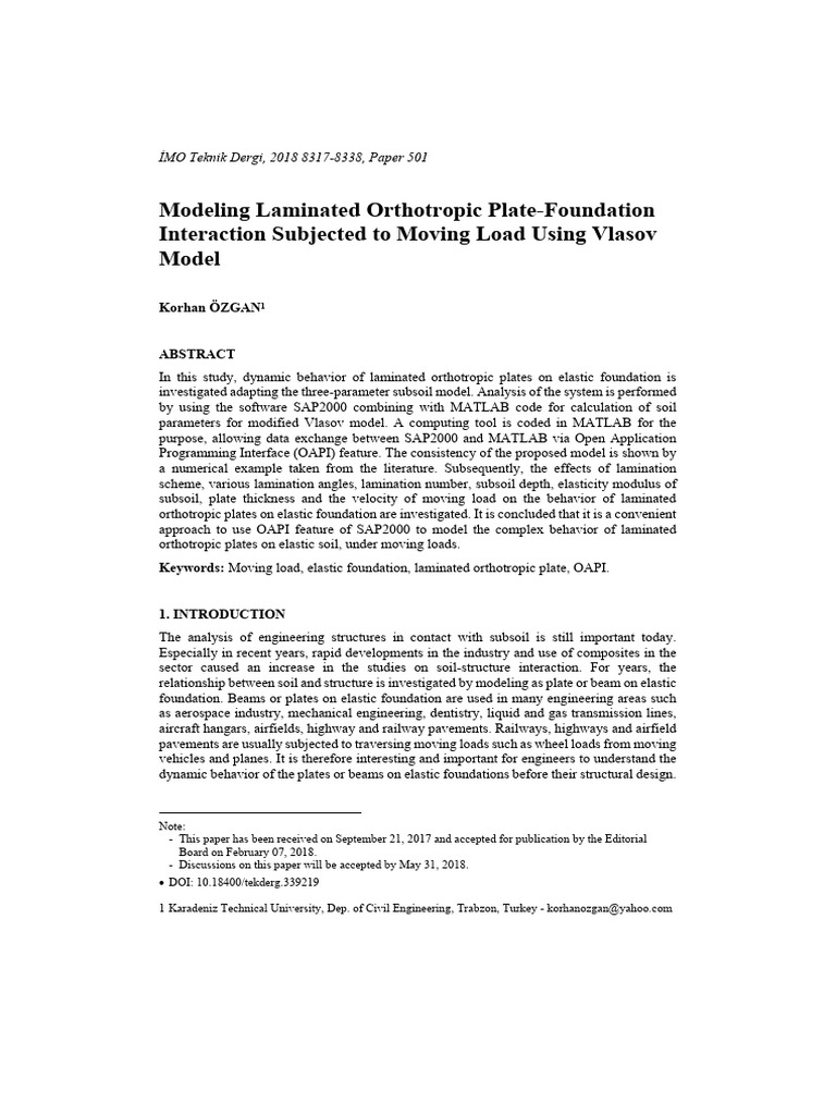 Modeling Laminated Orthotropic Plate-Foundation | PDF | Elasticity ...