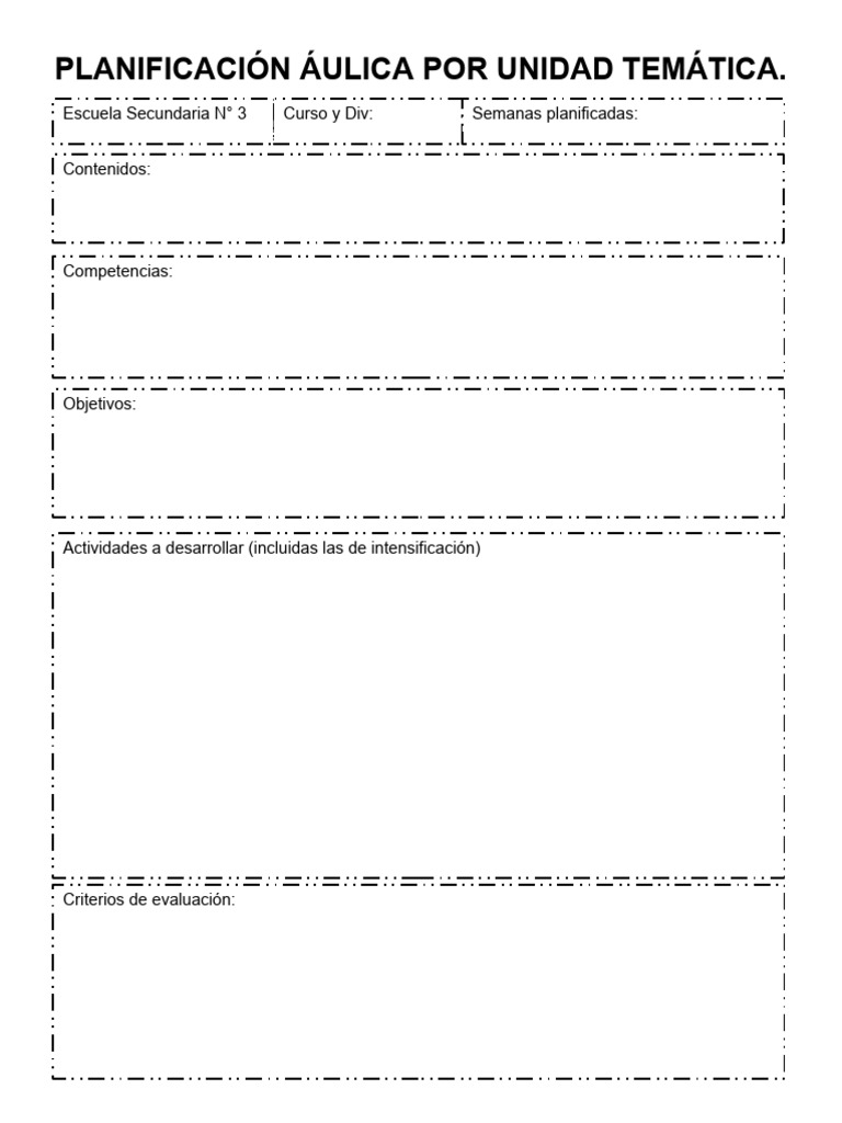 ES3 Modelo para Una Planificación Áulica | PDF