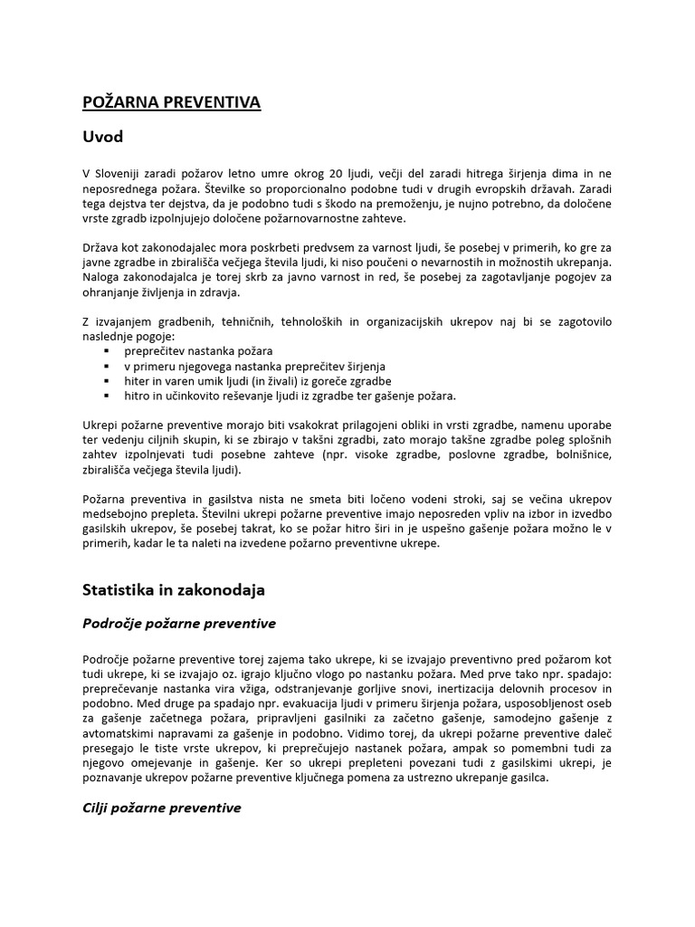 POŽARNA-PREVENTIVA | PDF