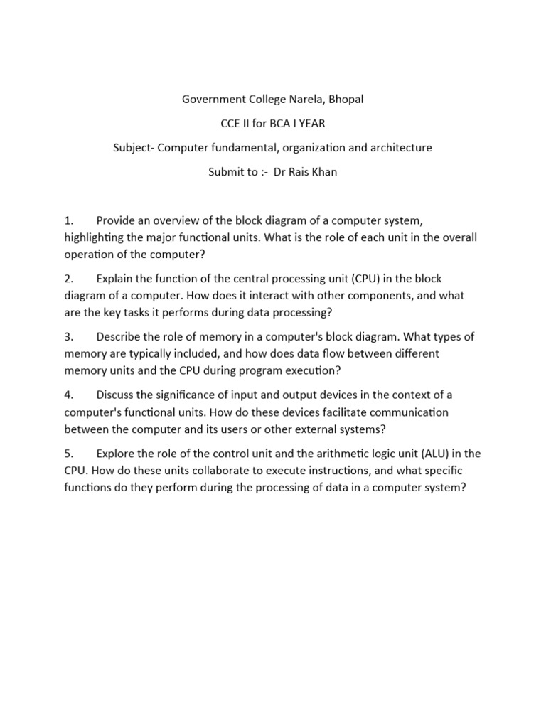 Computer Fundamental, Organization and Architecture | PDF | Computer Data Storage | Input/Output