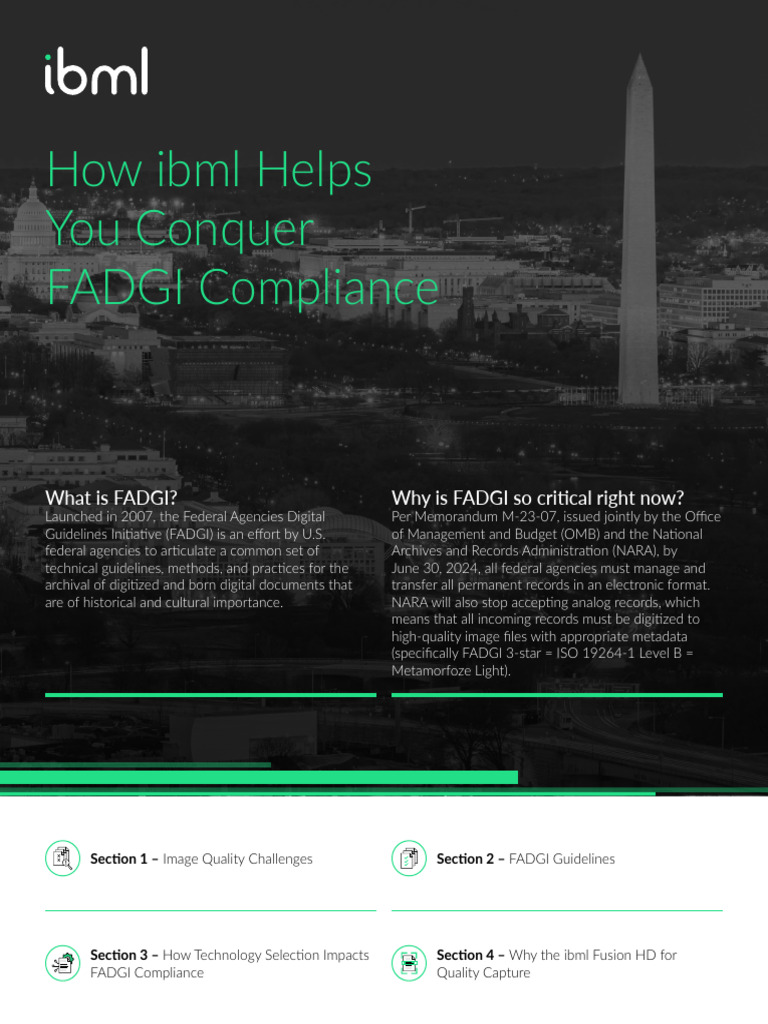 FADGI Compliance with ibml Fusion HD | PDF | Image Scanner | Optical ...