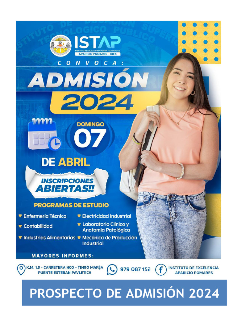 Admisión 2024 Instituto Aparicio Pomares | PDF | Laboratorios | Plan de ...