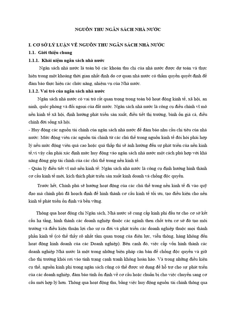 Ngu N Thu Ngân Sách Nhà Nư C | PDF