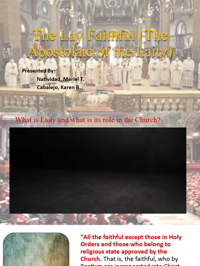 REED Lay People | PDF | Laity | Catholic Church