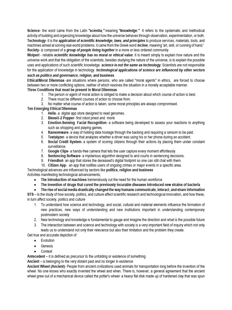 Sts Final Reviewer | Download Free PDF | Nicolaus Copernicus | Science