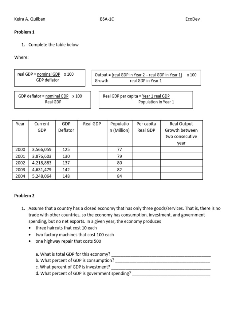 Work Prob - EcoDev - Quilban | PDF
