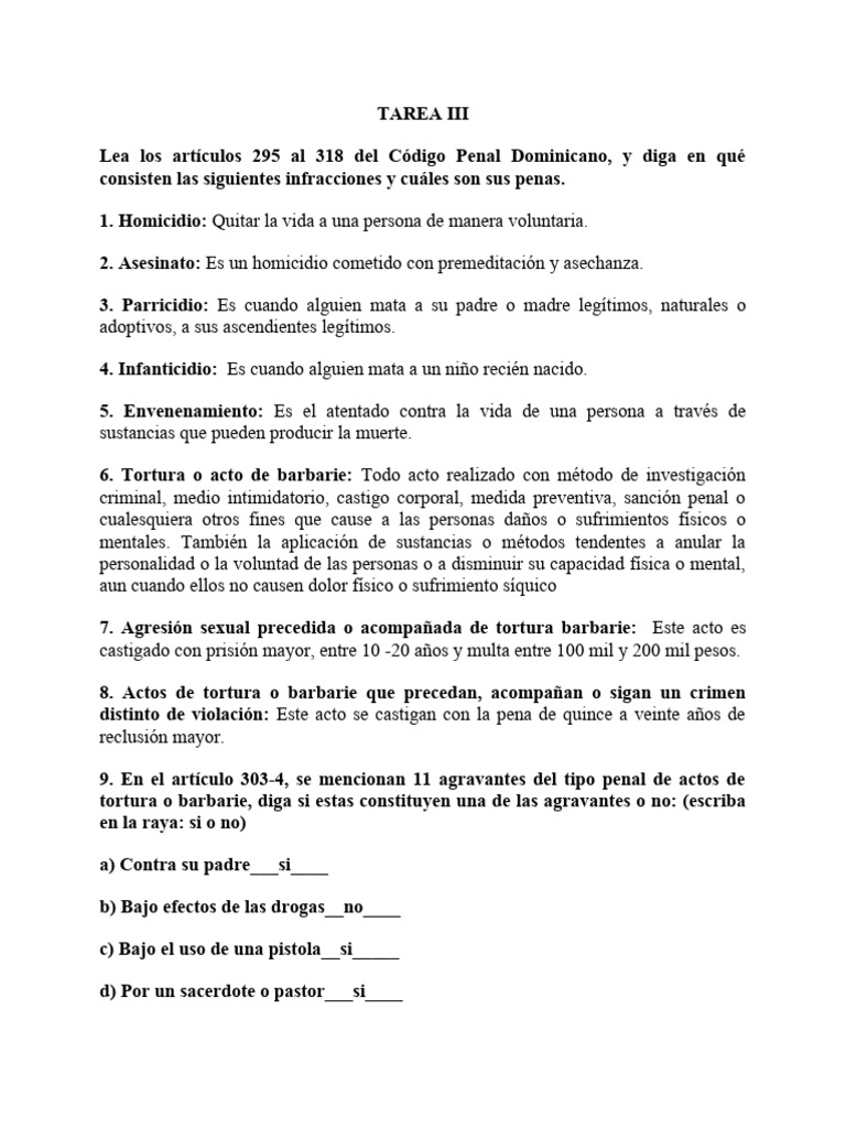 Tarea Iii | PDF | Castigos | Violencia