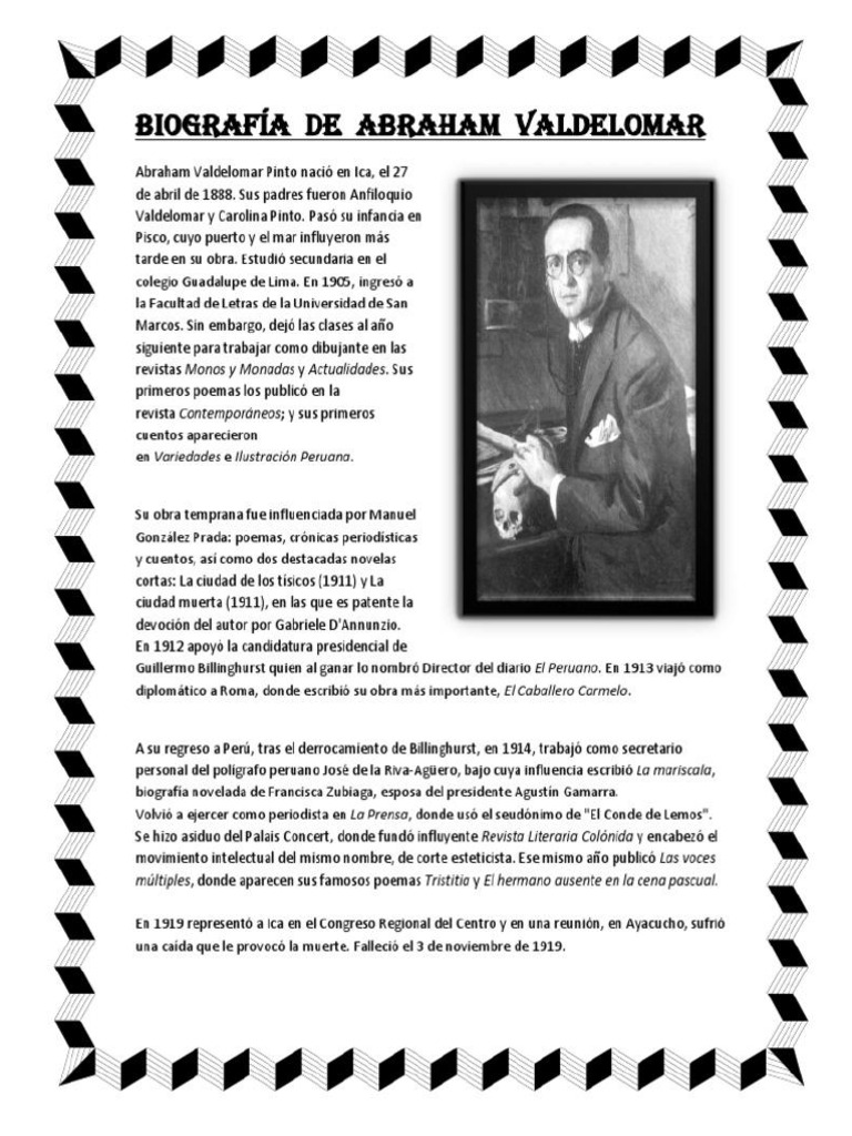 Biografia de Abraham Valdelomar | PDF