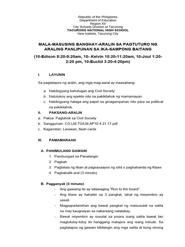 12 LP G10 Civil Society | PDF