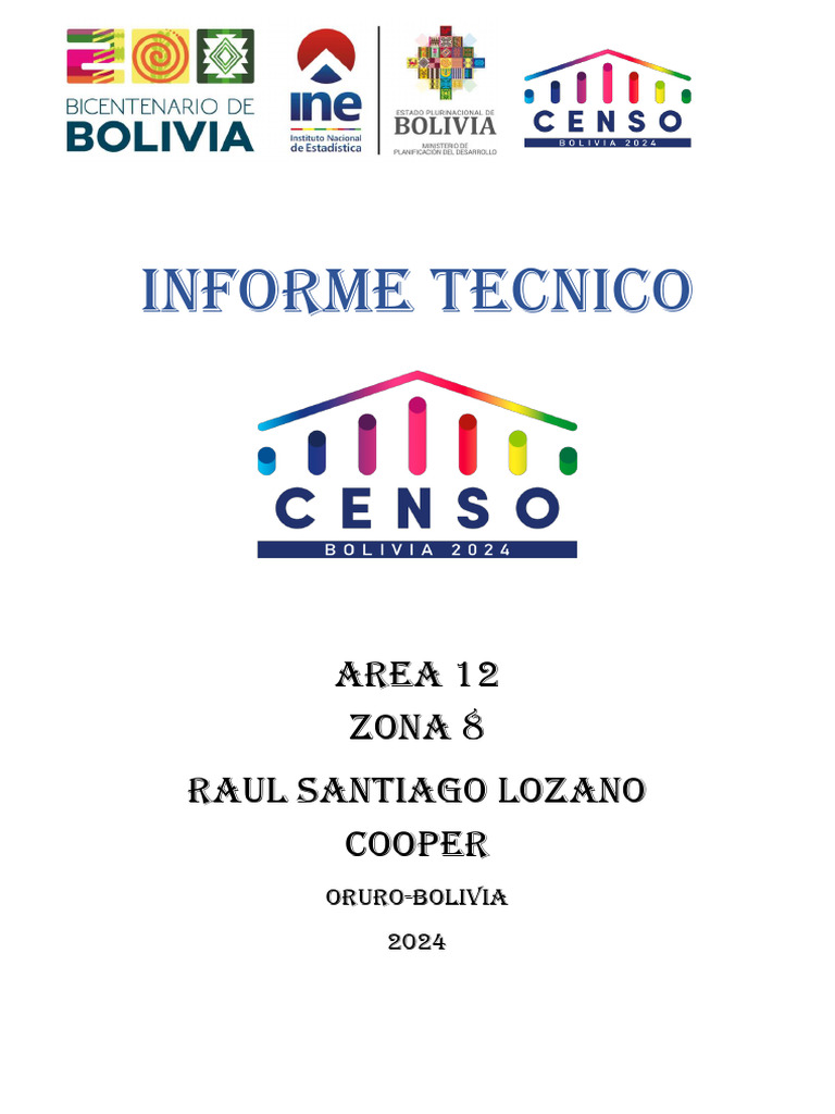 Informe Tecnico | Descargar gratis PDF | Censo | Estadísticas