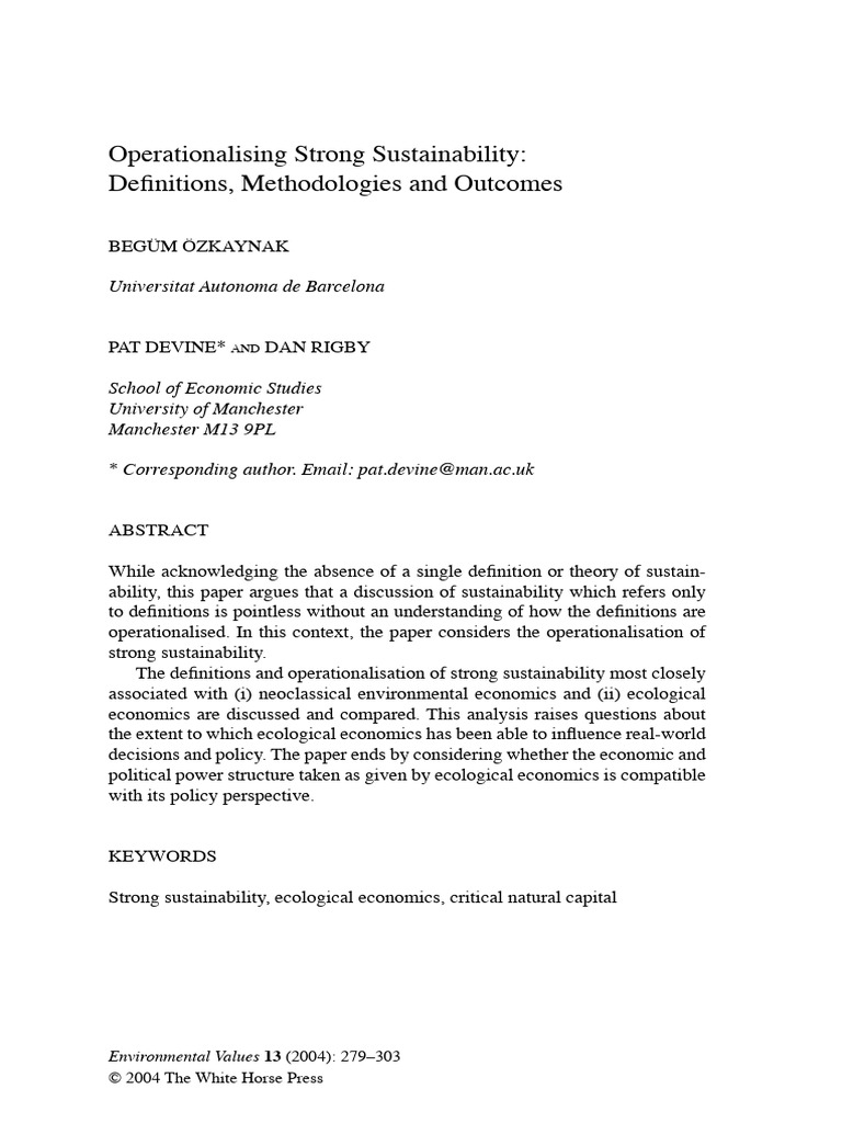 Zkaynak Beg M Devine Pat y Rigby Dan 2004 | PDF | Sustainability ...