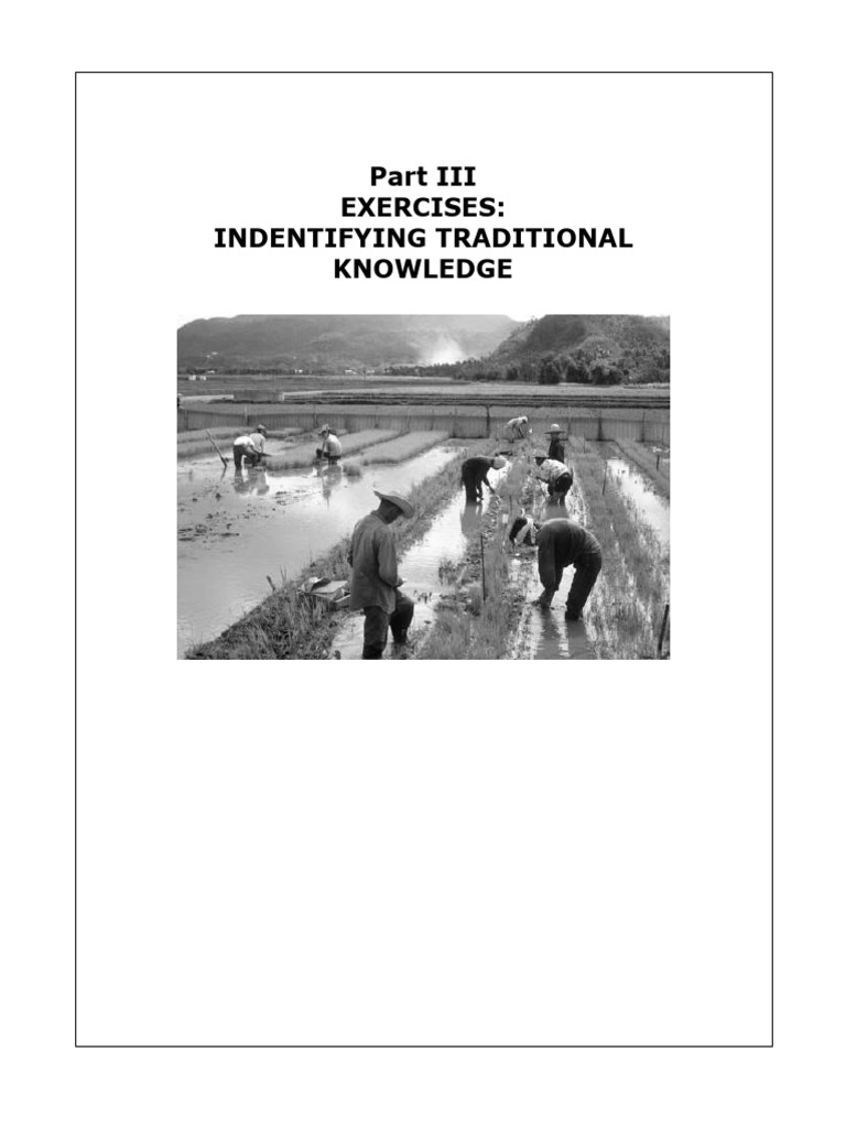 handbook_2_Identifyng_traditional_knowledge | PDF | Traditional Knowledge | Knowledge