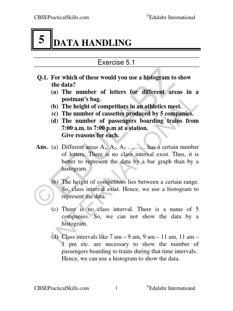 1 - Data Handling | PDF | Circle