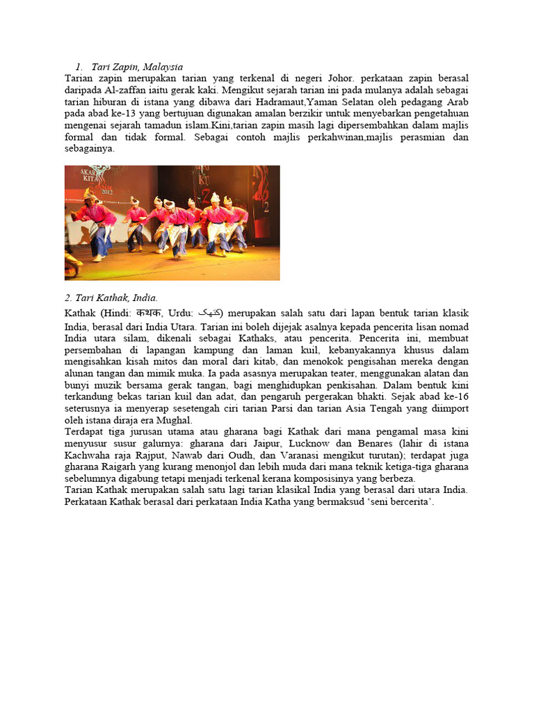 Tari Zapin | PDF | Sejarah