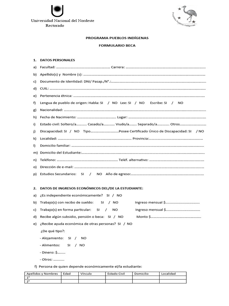 Beca | PDF | Documento de identidad