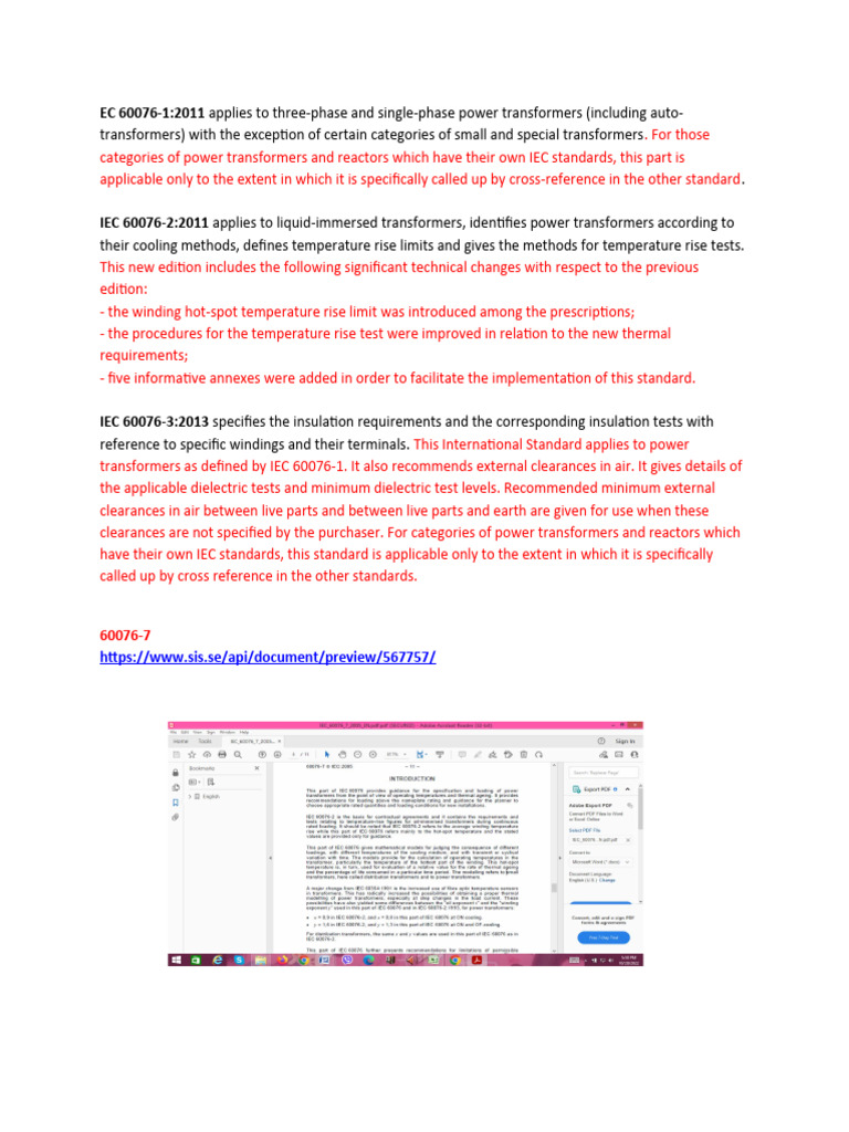 Ec 60076 | Download Free PDF | Transformer | Insulator (Electricity)